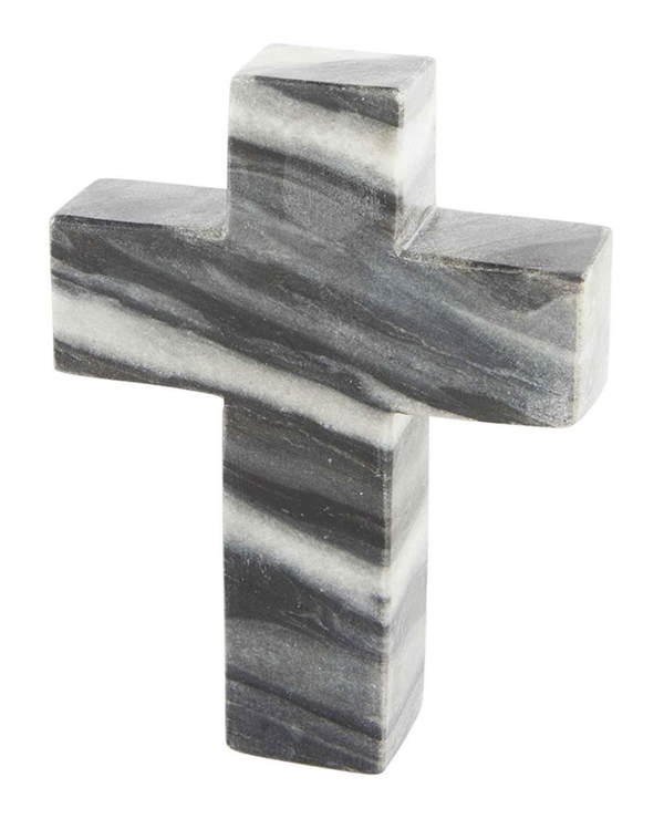 Gray Marble Cross - The Burlap Buffalo