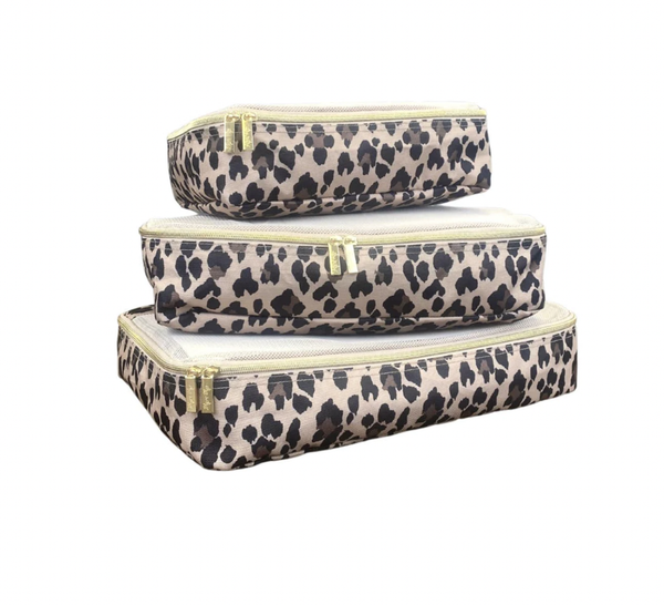 Large Pack Like a Boss Packing Cubes - Leopard - The Burlap Buffalo