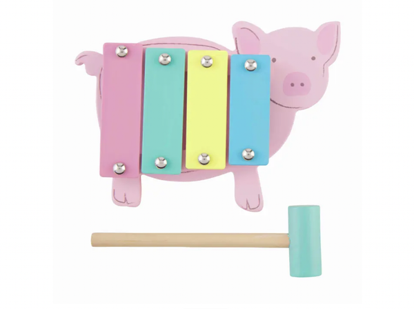 Pig Wood Farm Xylophone Toy - The Burlap Buffalo